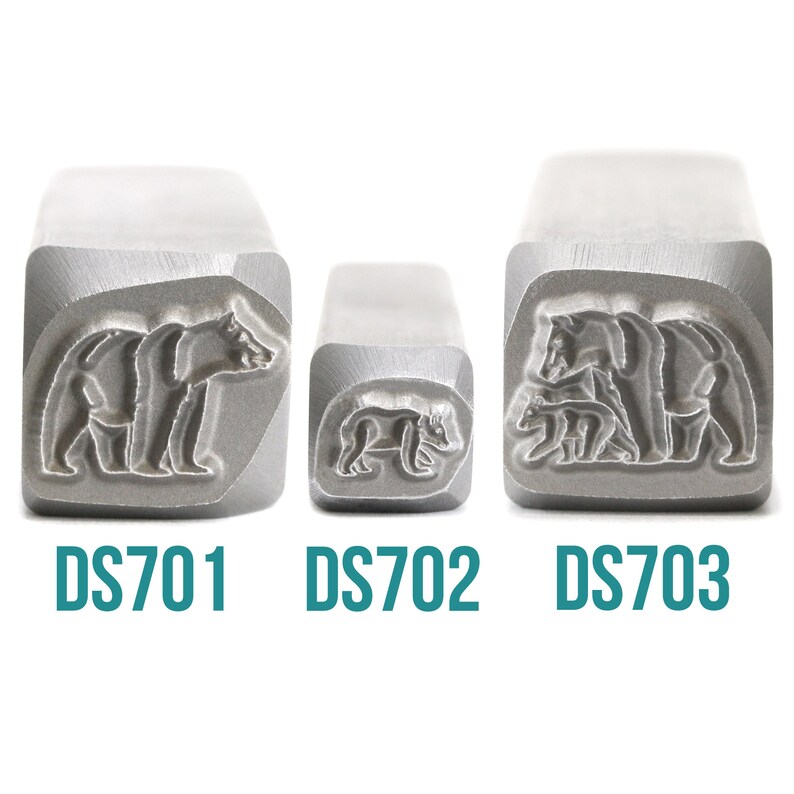 Bear Metal Stamp 11mm Mom And Baby Beaducation Metal Etsy