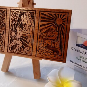 Hawaiian Engraved Art - King Kamehameha & the Naha Stone / Desktop Size ...