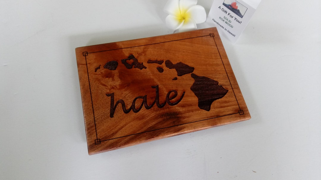 Personalized Hawaiian Koa Wood Hale Wall Plaque - Etsy