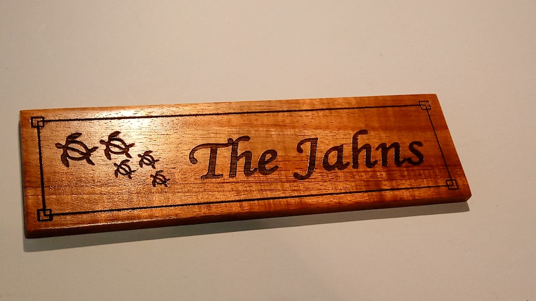 Personalized Engraved Sign / Hawaiian Koa Wood / Sign "good Luck ...