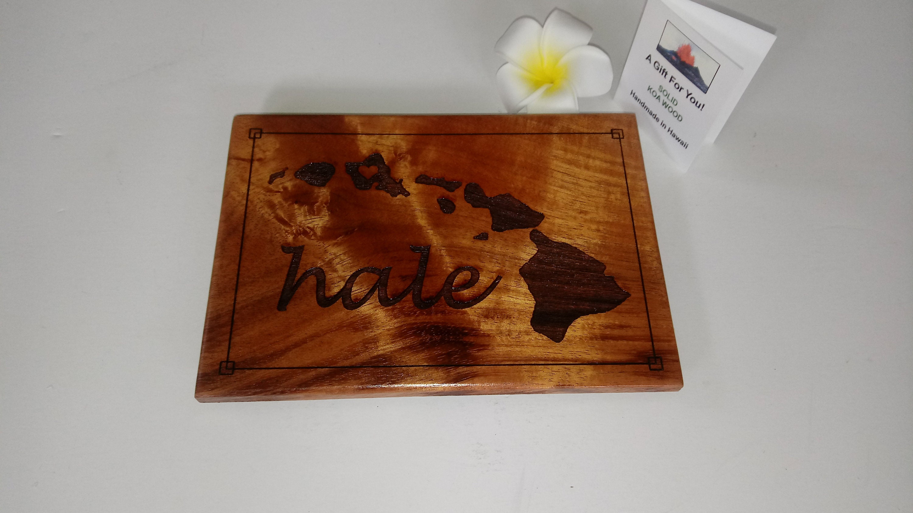 Personalized Hawaiian Koa Wood Hale Wall Plaque | Etsy