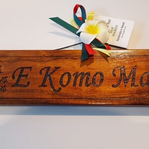 Personalized Engraved Sign / Hawaiian Koa Wood / Sign "good Luck ...
