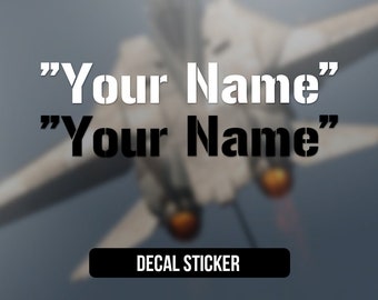Paper & Party Supplies Bumper Stickers Fighter Jet personal name ...