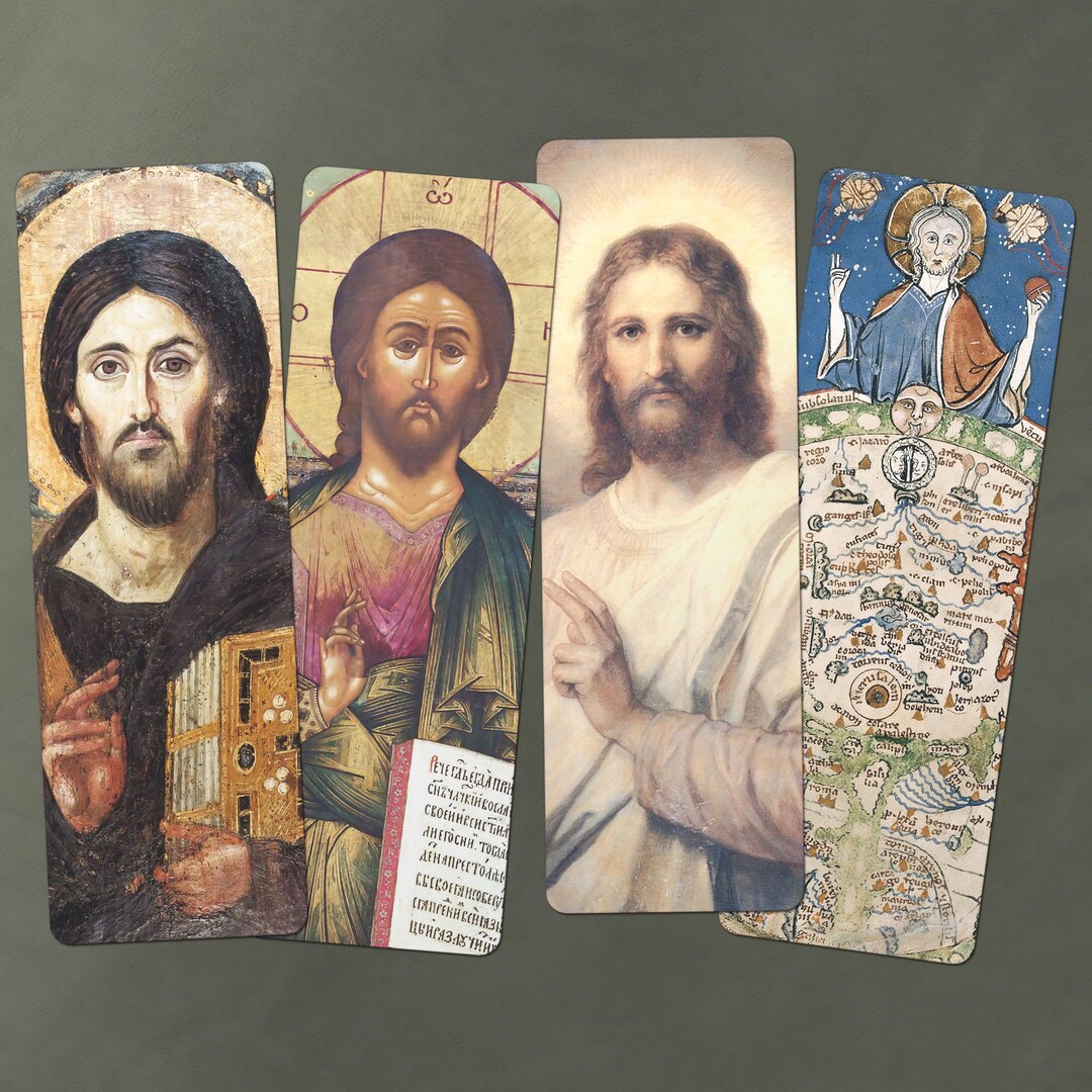Jesus Christ Bookmark Set – Christian Art, Iconic Portraits - Etsy UK