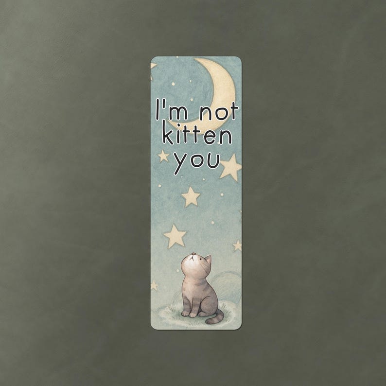 Cute Animal Pun Bookmarks – Funny Animal Bookmark Set – Moon & Stars ...
