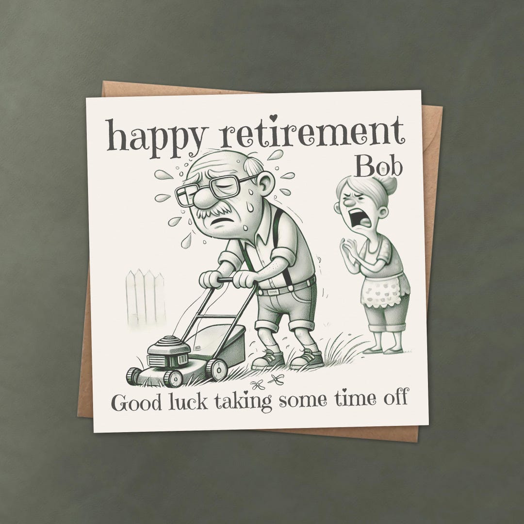 Funny Personalized Retirement Card for Men | Custom Name Greeting ...