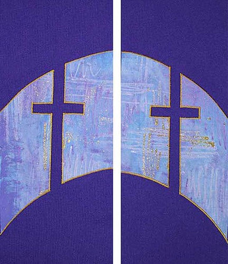 4 Colours Curved Cross Stole Design Available on White - Etsy