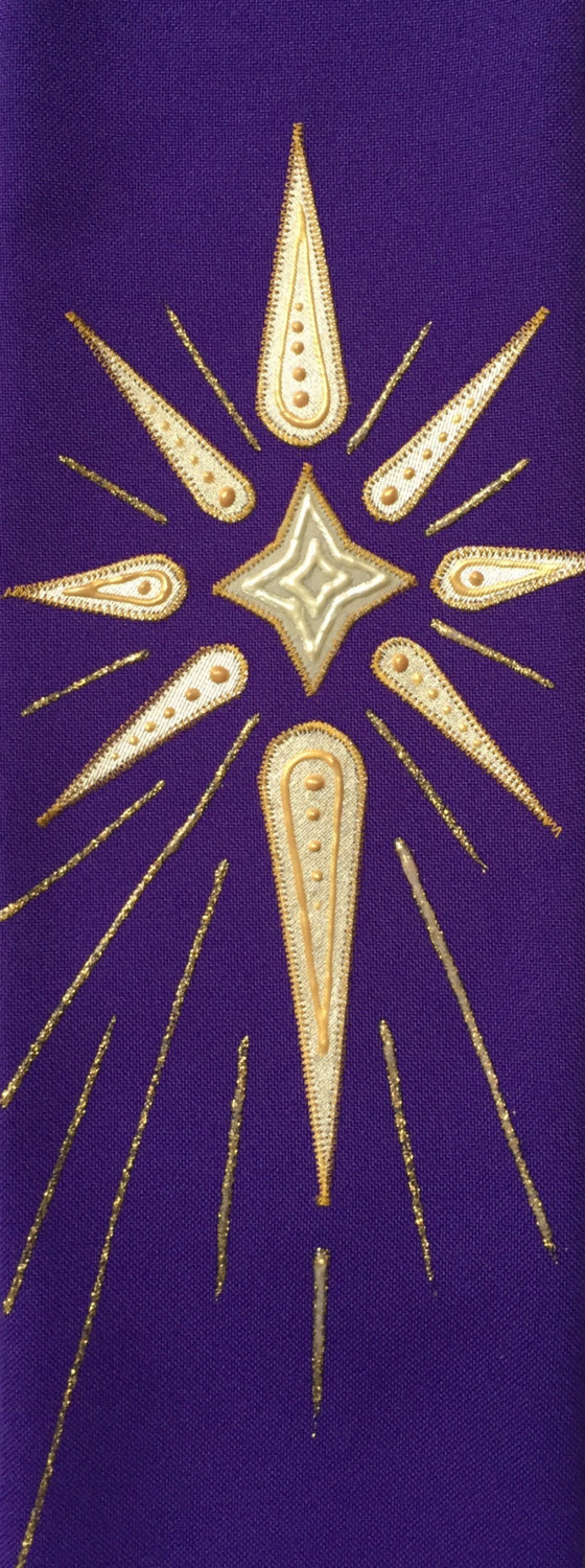Mary and Jesus Purple Advent Priest Stole | Etsy