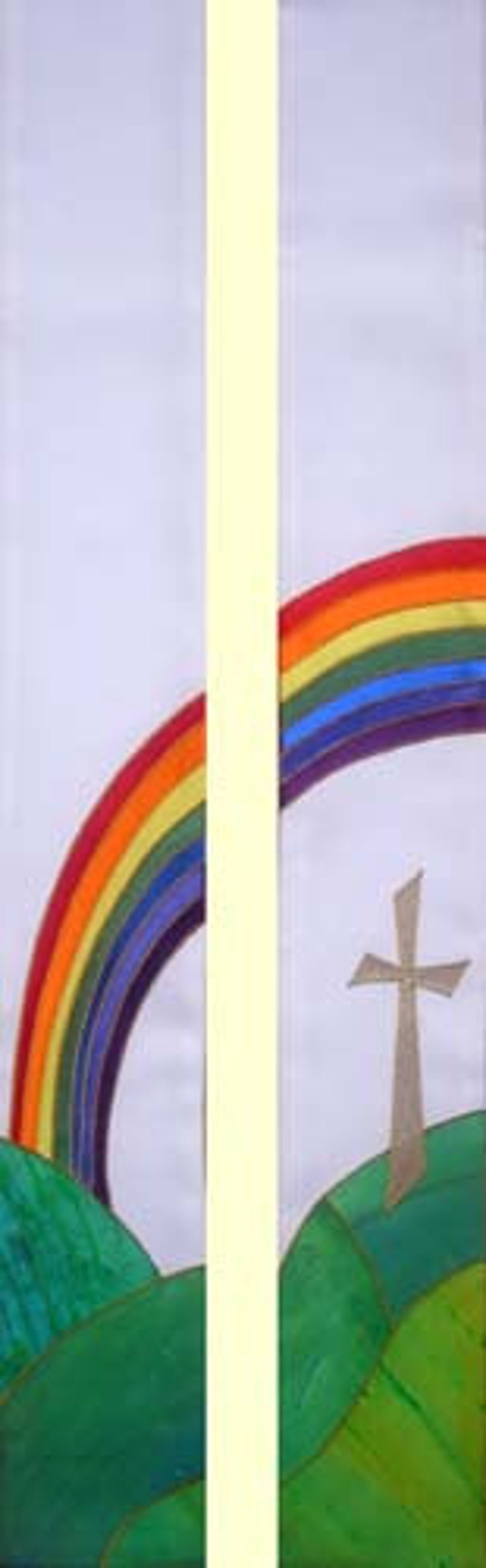 Priest Stole Rainbow & Cross Design on White or Green - Etsy UK