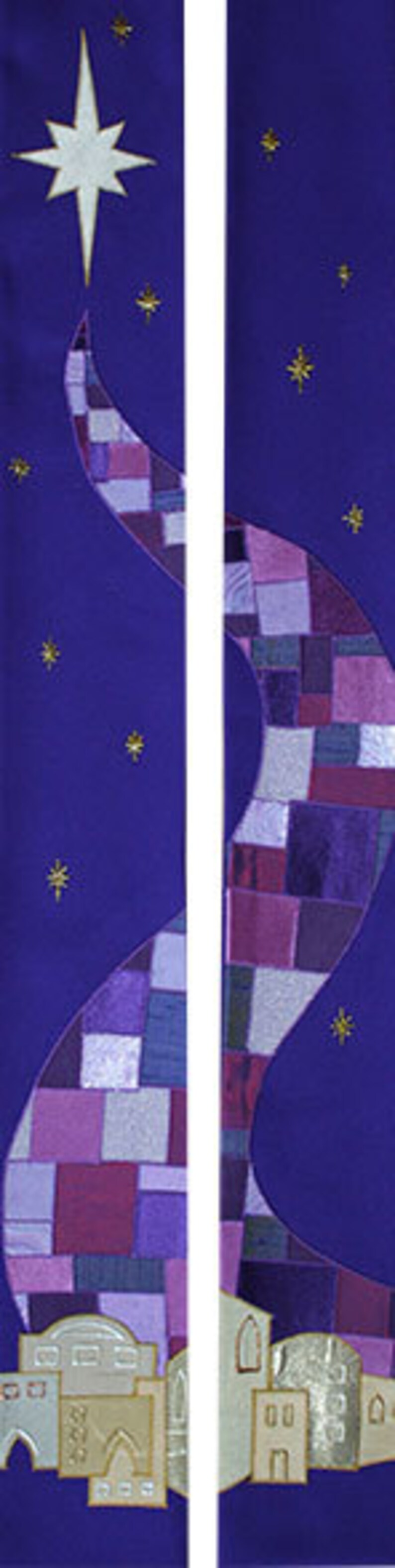Advent Stole Pathway to Bethlehem on Purple - Etsy