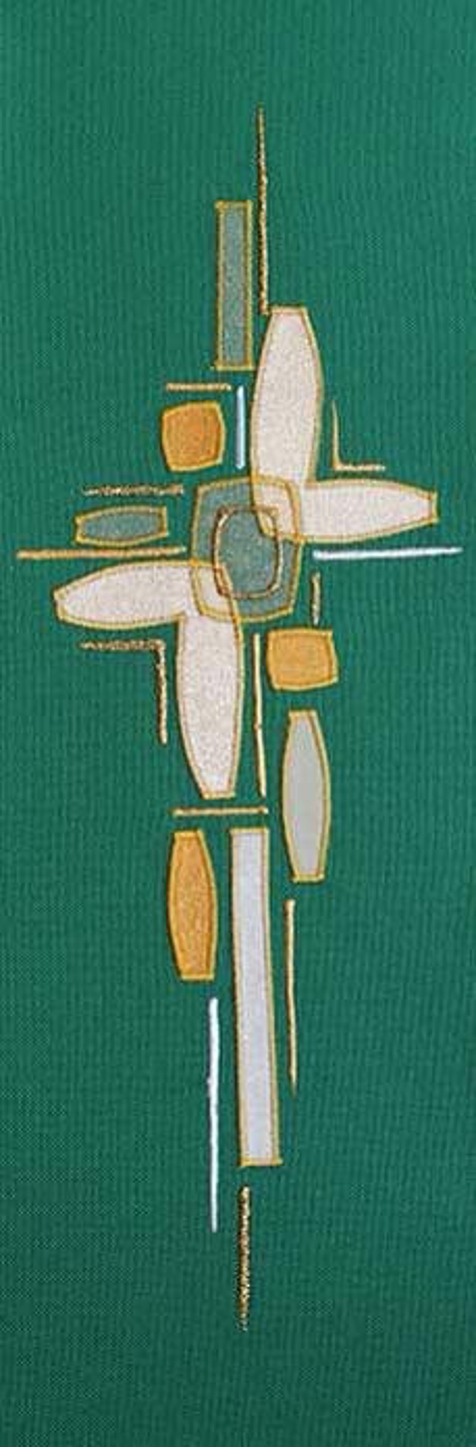 4 Colours - Abstract Cross Design Stole Available in White, Red, Green ...