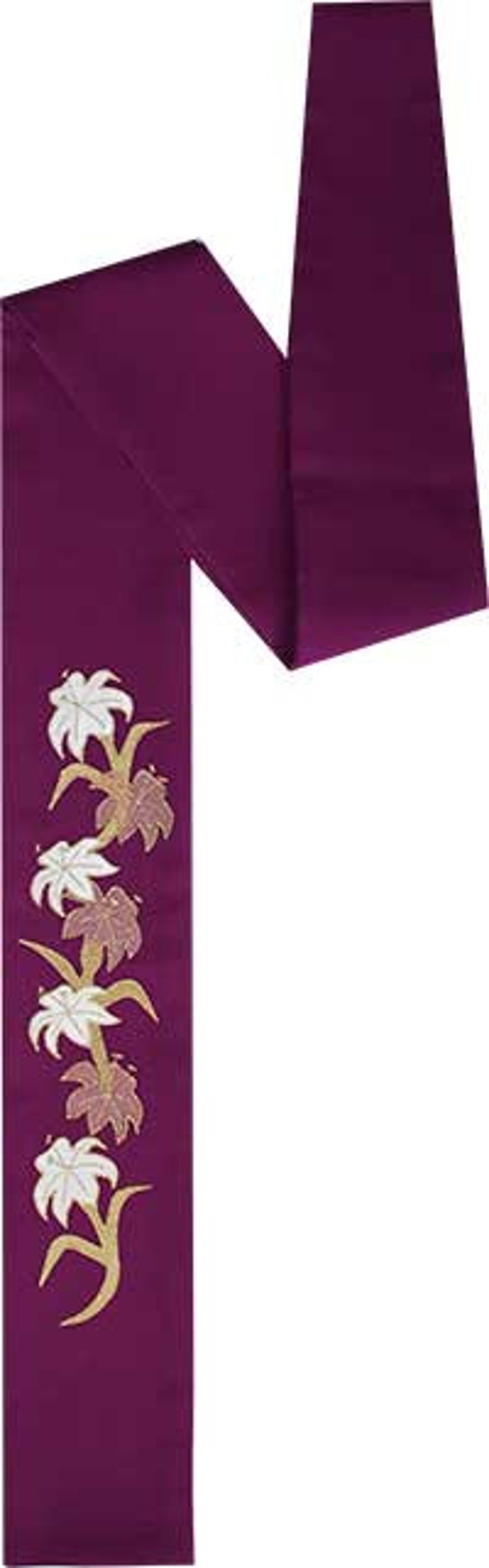 Priest Preaching Scarf Purple Lily Design - Etsy