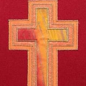 4 Colours - 3 Layer Cross Design Available on White, Green, Red and ...