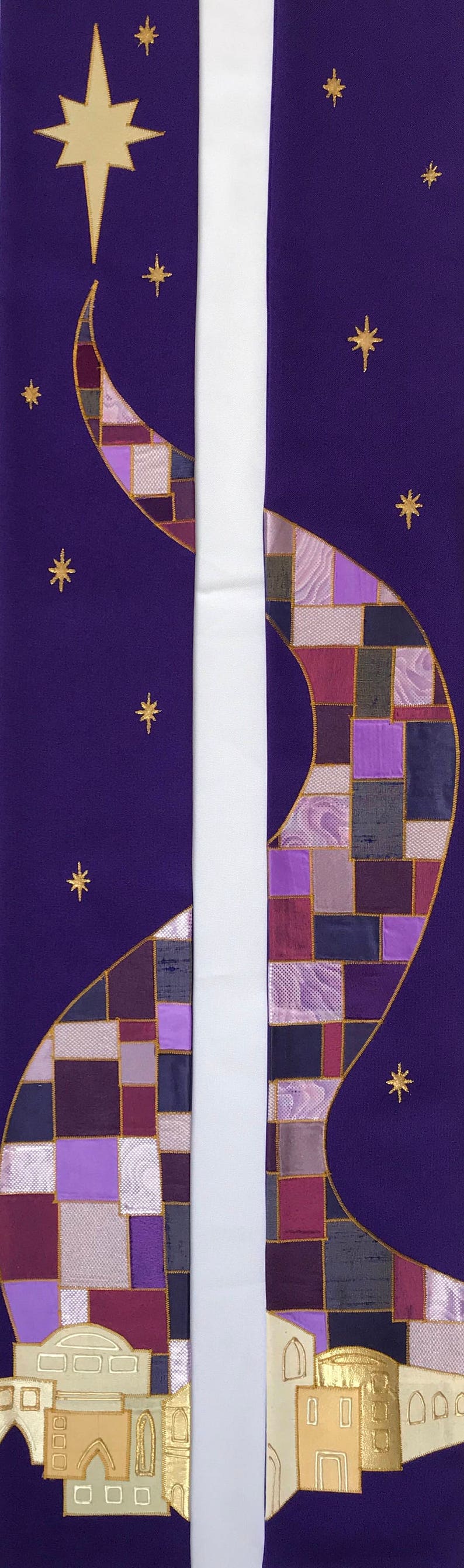 Advent Stole Pathway to Bethlehem on Purple - Etsy