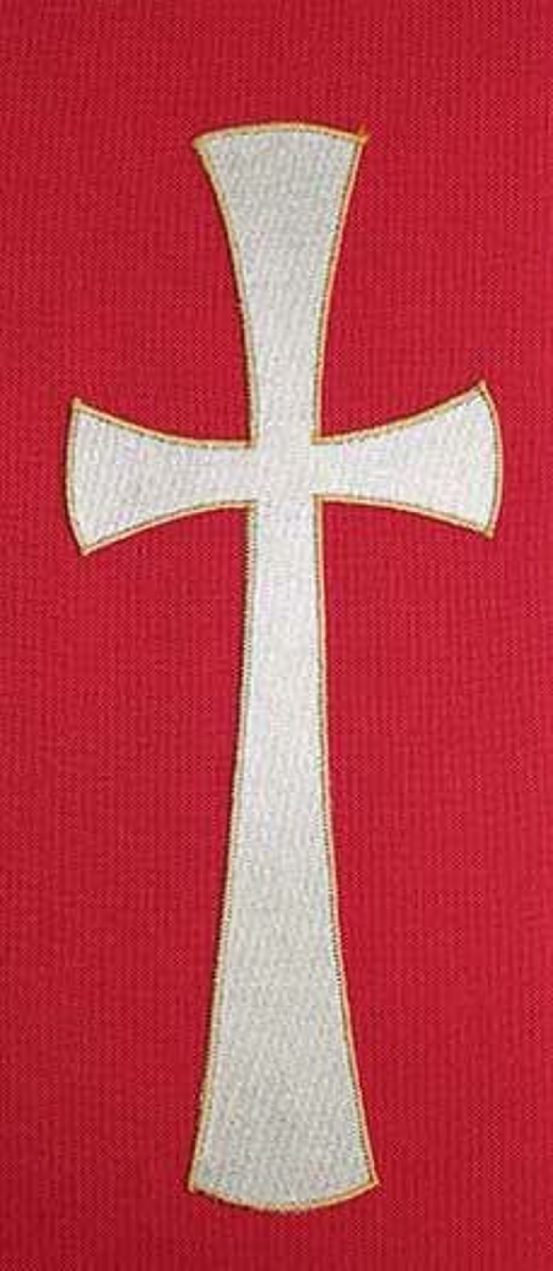 4 Colours- Plain Gold Cross Design Stole Available on White, Red, Green ...