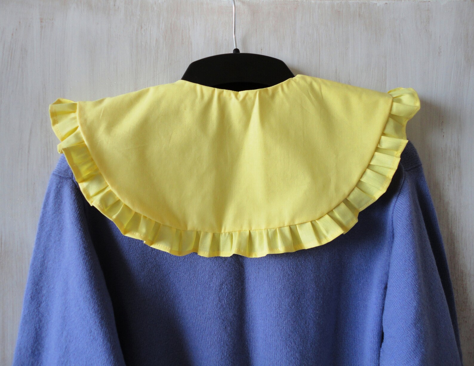 Yellow Bright Big Collar Oversize Collar Detachable Collar | Etsy