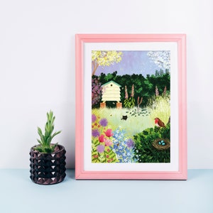 Spring Garden Print / Gardeners Gift / Country Garden Wall Art - Etsy UK