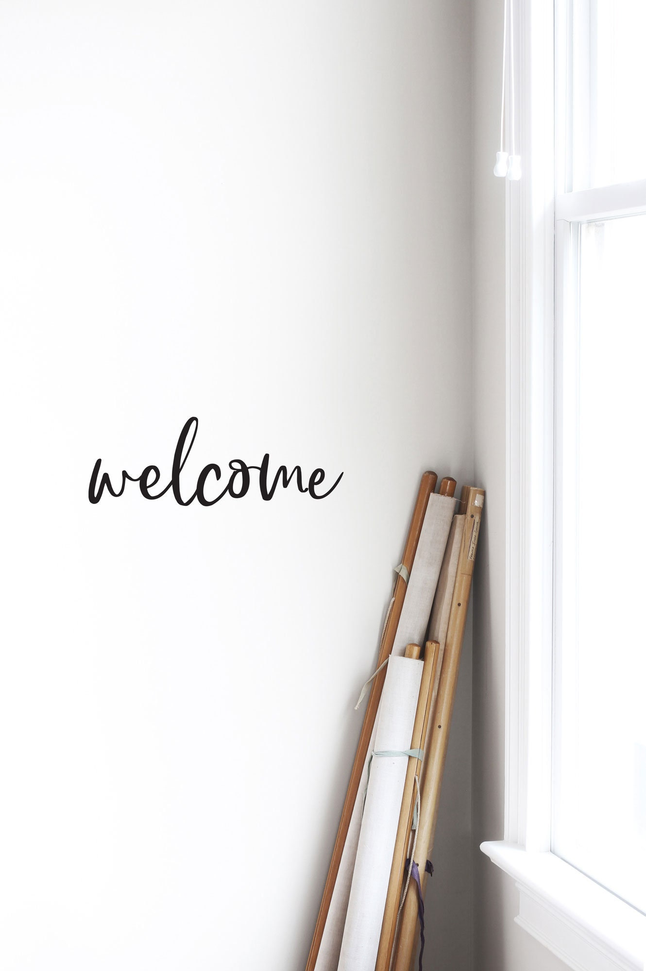 Welcome Vinyl Wall Decal | Etsy