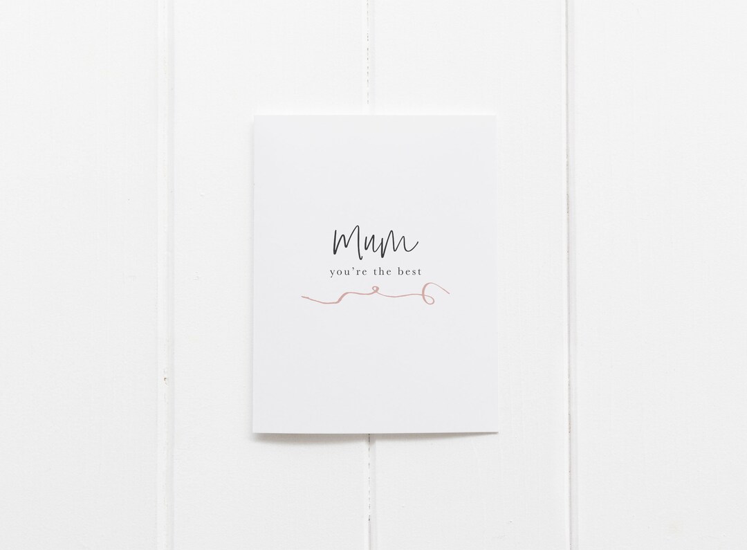 Mum, You're the Best Mother's Day Card Recycled Card, Mum, Mother's Day ...