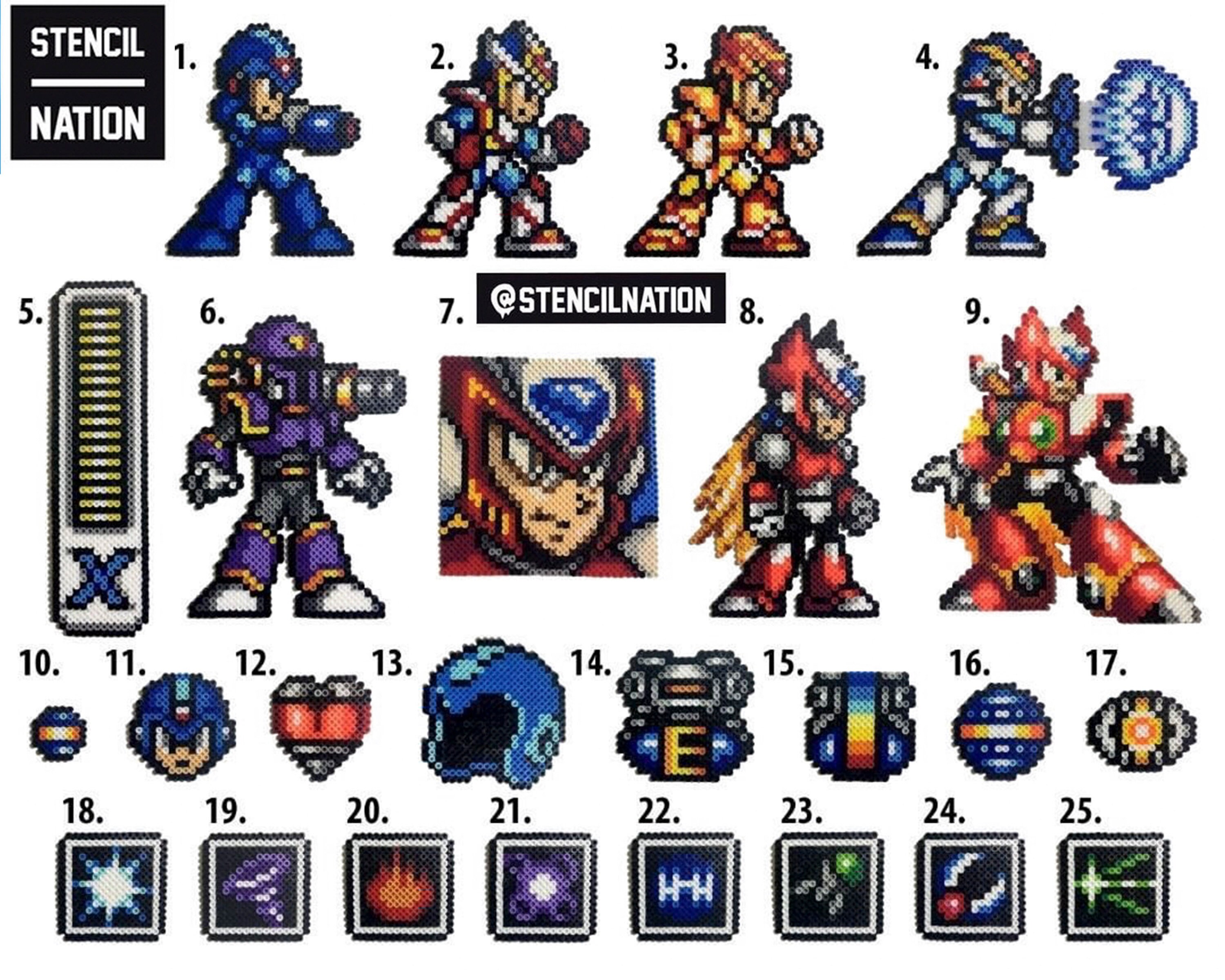 Megaman Stencils