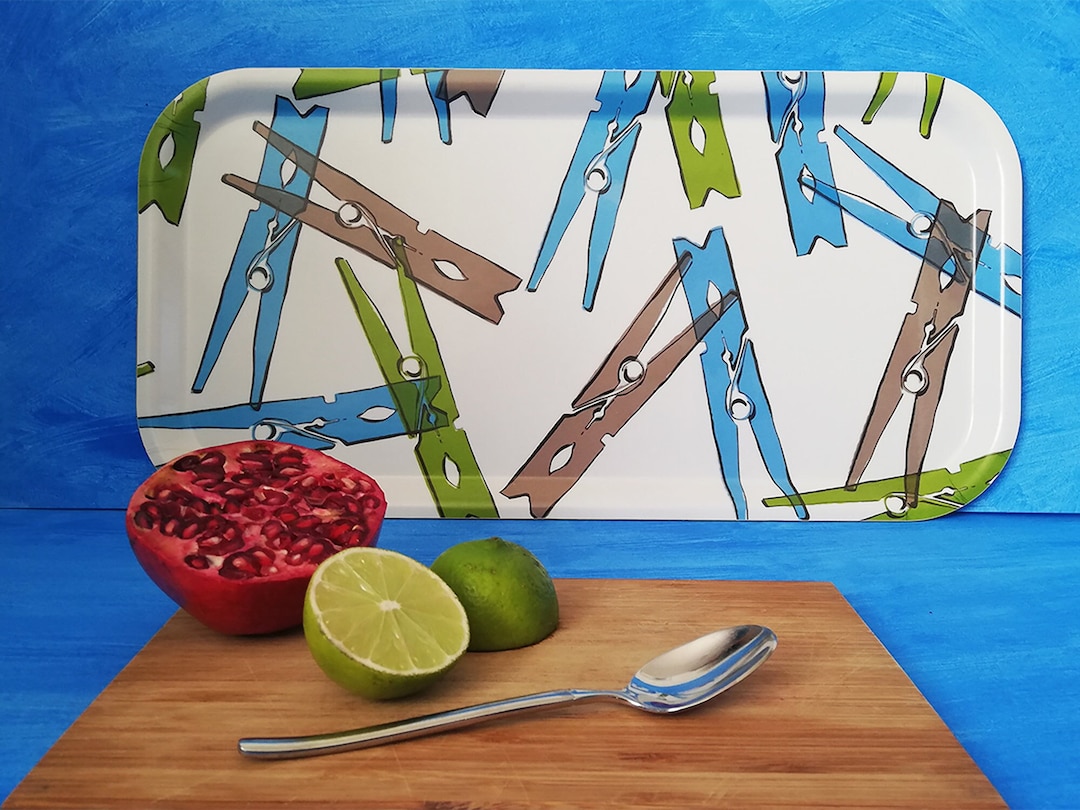 Handmade Tray With a Clothespin Design - Etsy