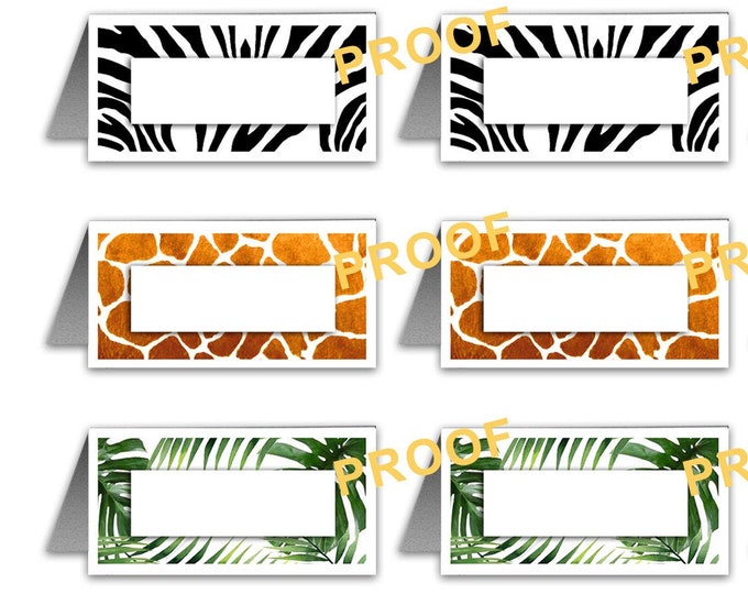 Printable Food Tents, Place Cards, Jungle Safari Explorer FOOD LABEL ...