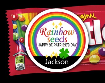 EDITABLE Rainbow Seeds St. Patrick's Day Tag Printable - Etsy