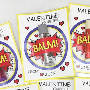 Lip Balm Valentines / You're the BALM - Etsy