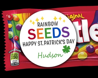 EDITABLE Rainbow Seeds St. Patrick's Day Tag Printable - Etsy