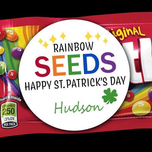 INSTANT Download-st. Patrick's Day Treat Bag Tags rainbow - Etsy