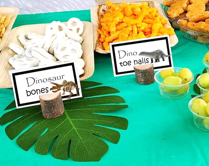 Printable Dinosaur Food Label Signs for Dinosaur Birthday Party - Etsy