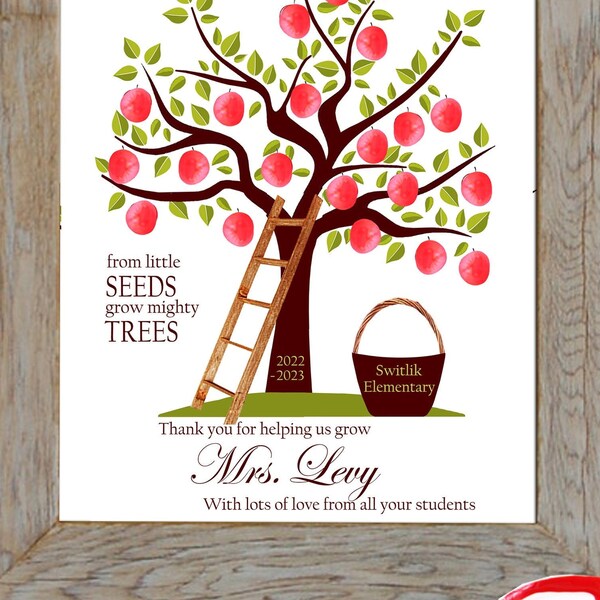 Teacher Fingerprint Art - Etsy