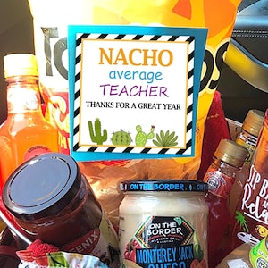 Nacho Average TEACHER Printable Gift Tag / Nacho Average PARENT ...