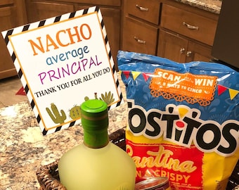 Nacho Average Teacher Tags Teacher Appreciation Gift Tags Teacher Thank ...