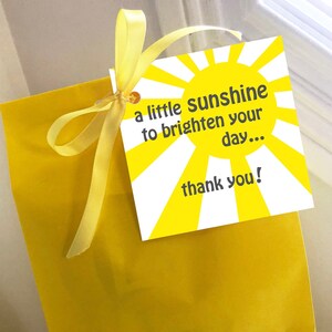 Printable SUNSHINE Gift Tag / a Little Sunshine to Brighten Your Day ...
