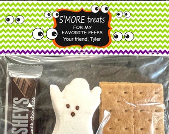 Printable Trick or S'more Treats Halloween Treat Tags and - Etsy
