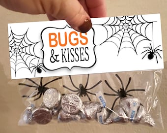 Bugs & Kisses Gift Tags Bag Toppers. Instant Digital Download ...