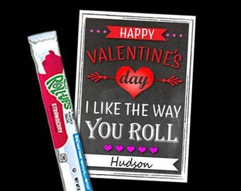 Fruit Roll-up Valentine's Exchange Cards / Printable | Etsy