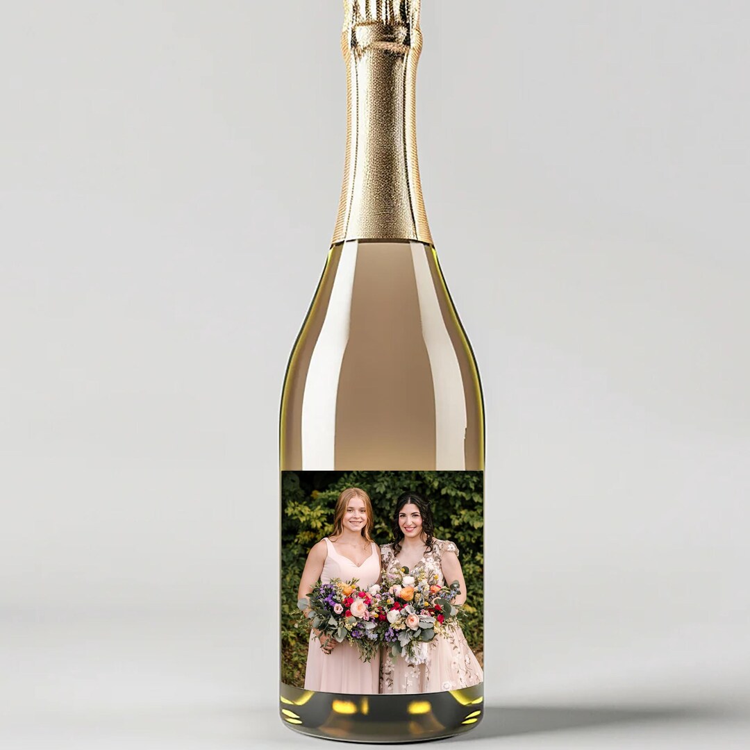 Custom Wine/champagne Label . Personalized Label YOUR PHOTO - Etsy