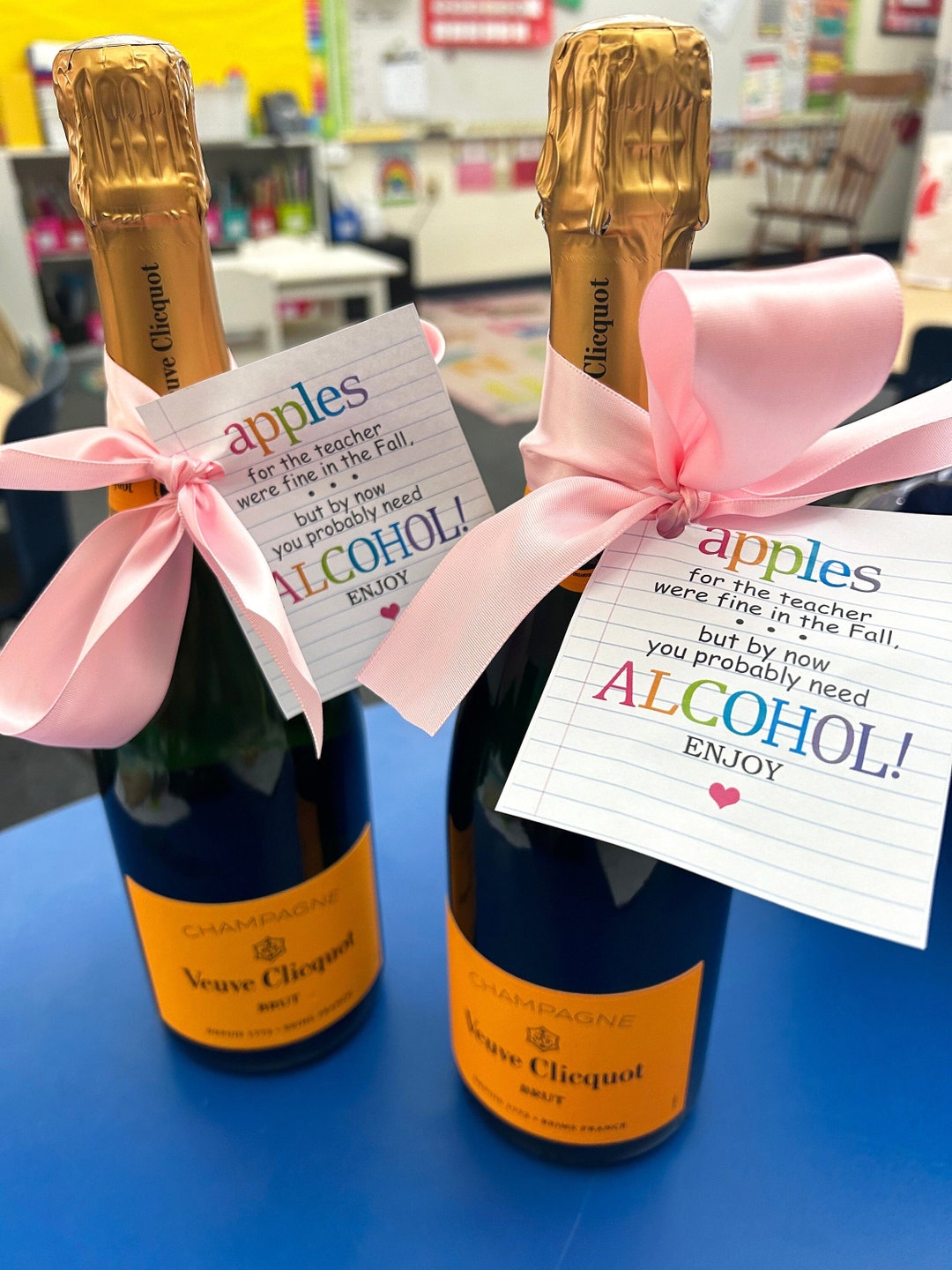 Teacher Gift / Alcohol Gift Tag / Alcohol Bottle Label - Etsy
