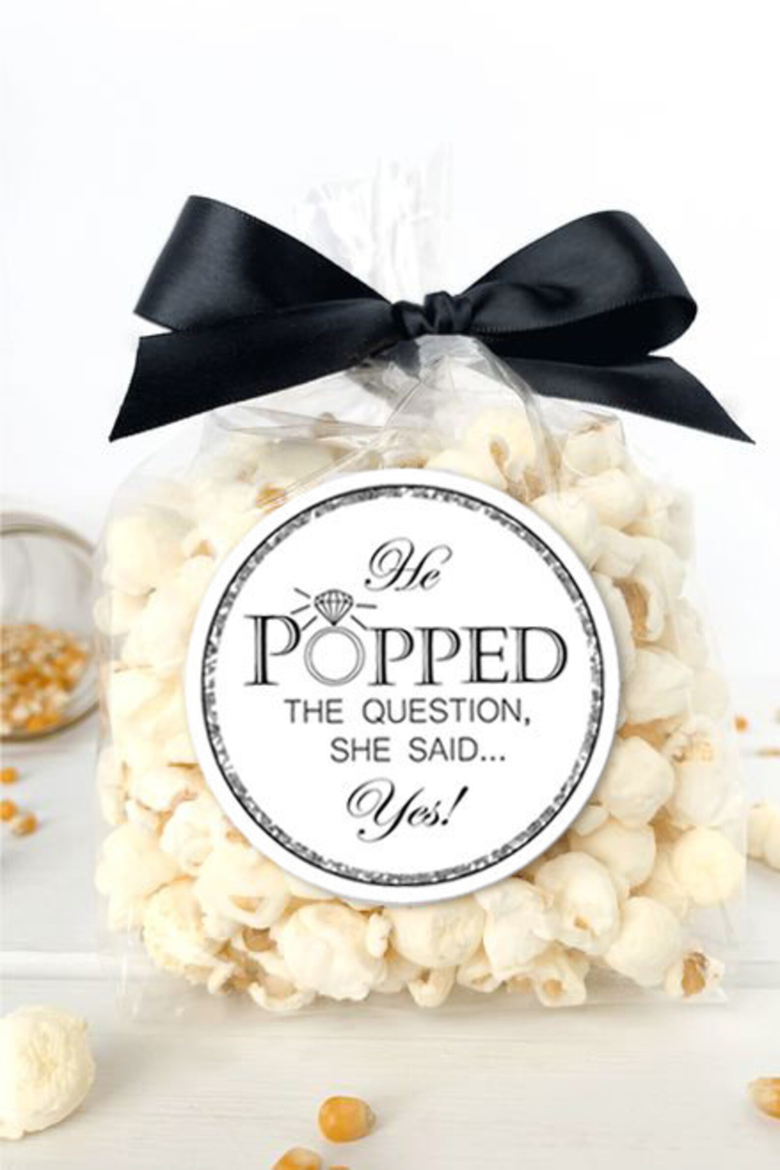 He Popped the Question She Said Yes / Printable Engagement - Etsy