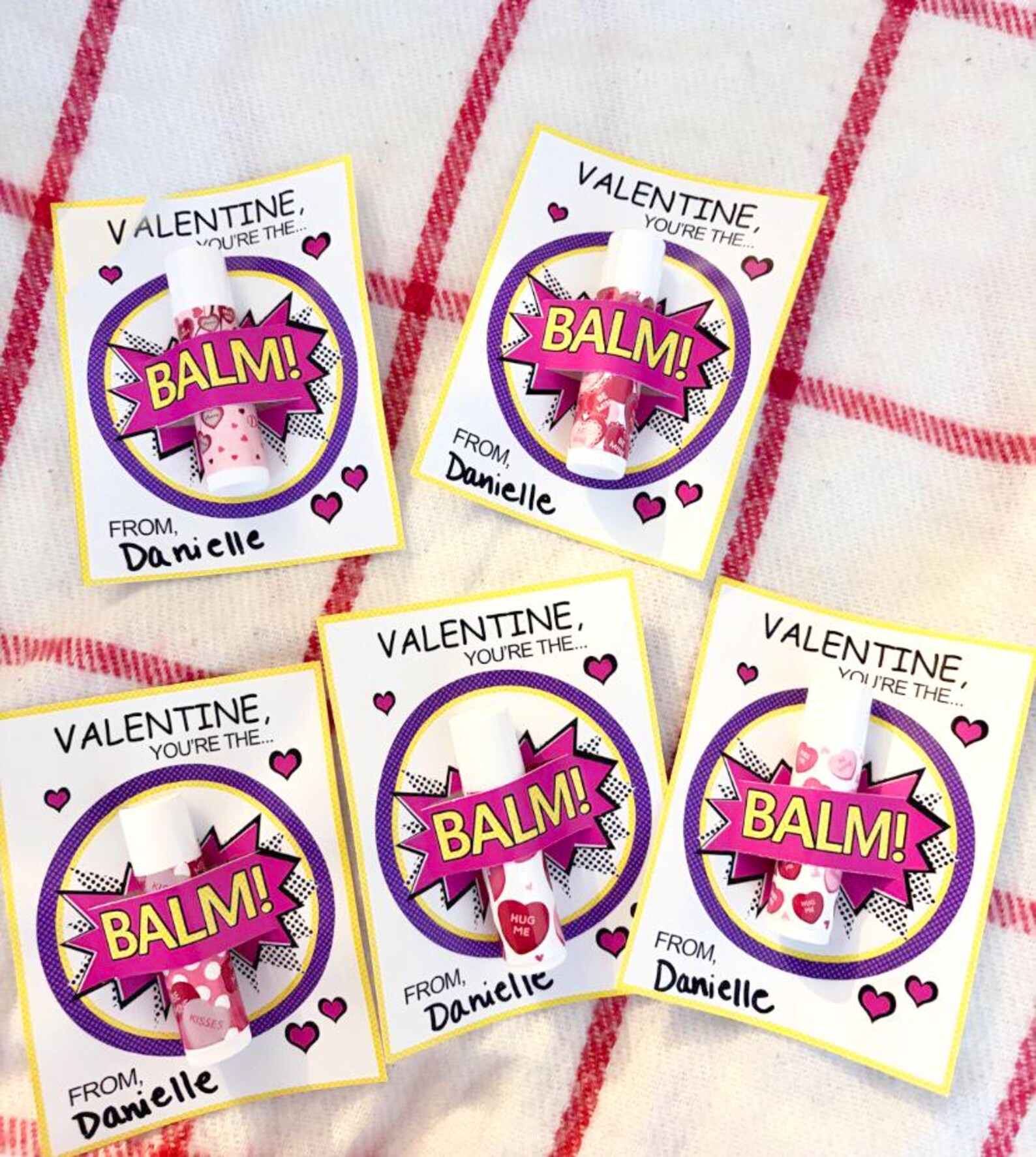 Lip Balm Valentines / You're the BALM - Etsy