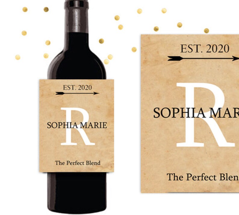 Custom Wine Labels / Personalized Wine Labels / Printable - Etsy