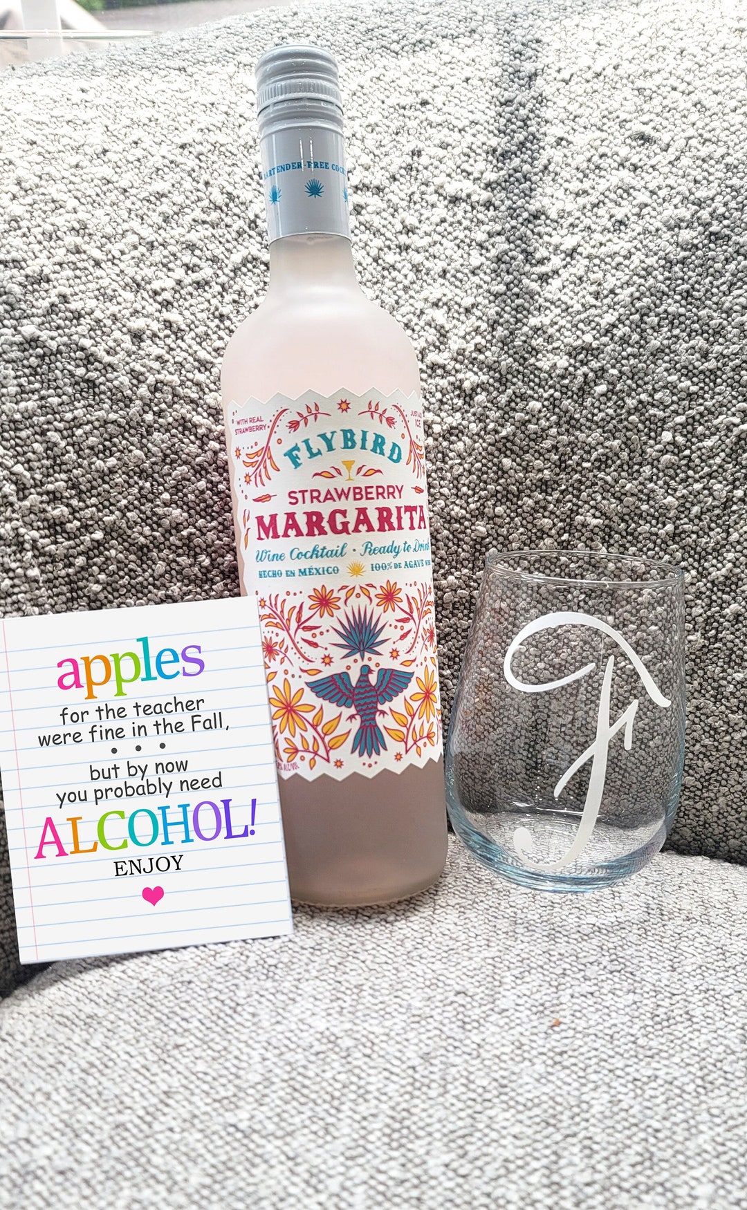 Teacher Gift / Printable Alcohol Gift Tag / Alcohol Bottle Label - Etsy