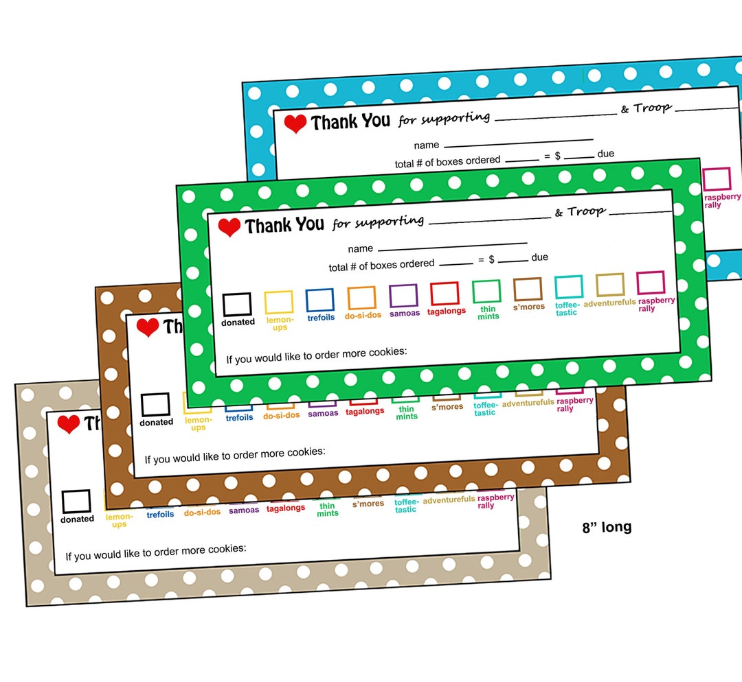 LITTLE BROWNIE Baker 2023 Cookie Thank You Receipt / Are Your Cookies ...