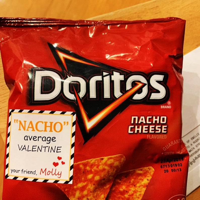 Nacho Average Valentine / Chip Bag Label / Printable - Etsy