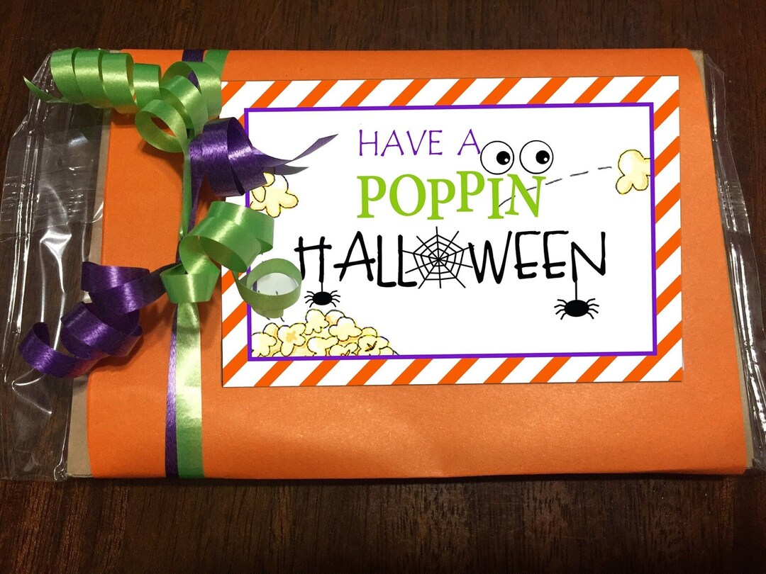 PRINTABLE Popcorn Gift Tag / Have a Poppin Halloween - Etsy