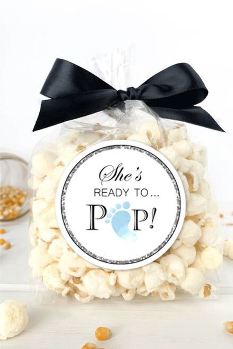 Baby Shower Popcorn Party Favor Labels / Printable - Etsy