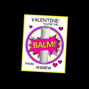 Lip Balm Valentines / You're the BALM - Etsy