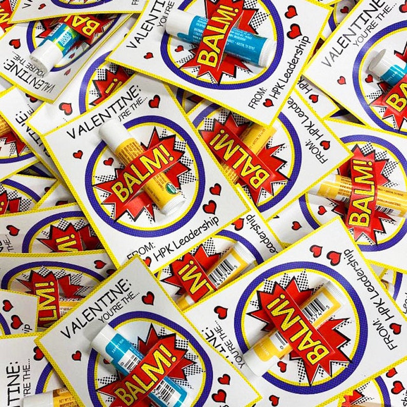 Lip Balm Valentines / You're the BALM - Etsy